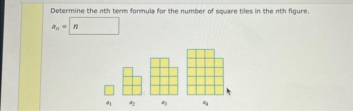 Solved Determine the nth term formula for the number of | Chegg.com