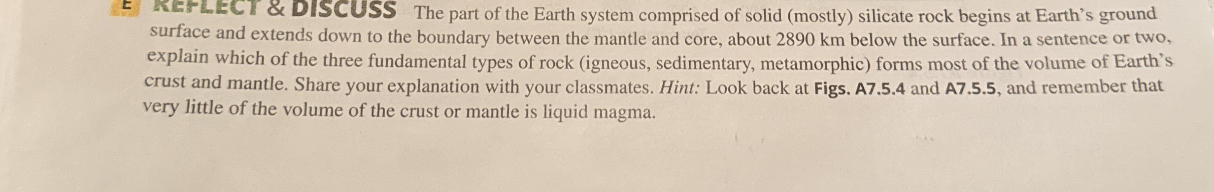 Solved surface and extends down to the boundary between the | Chegg.com