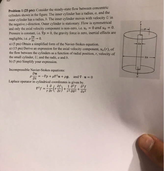 Solved Problem 1 (25 pts): Consider the steady-state flow | Chegg.com