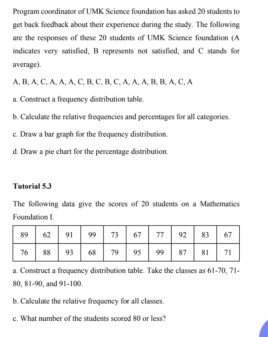 Solved Program coordinator of UMK Science foundation has | Chegg.com