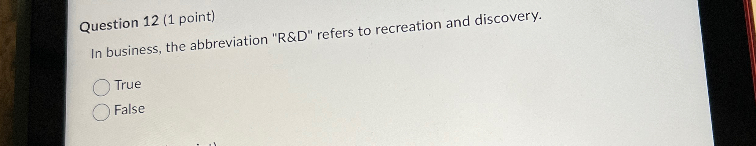 Solved Question 12 (1 ﻿point)In business, the abbreviation | Chegg.com