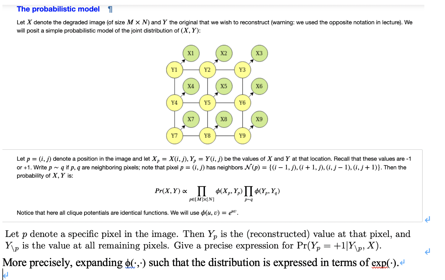 Solved The probabilistic model IfLet x ﻿denote the degraded | Chegg.com