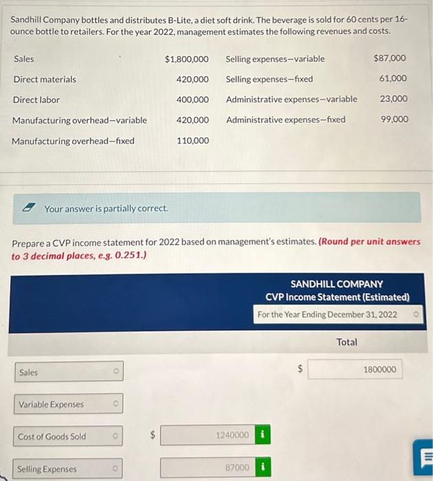 Solved Calculate variable cost per bottle. (Round variable | Chegg.com