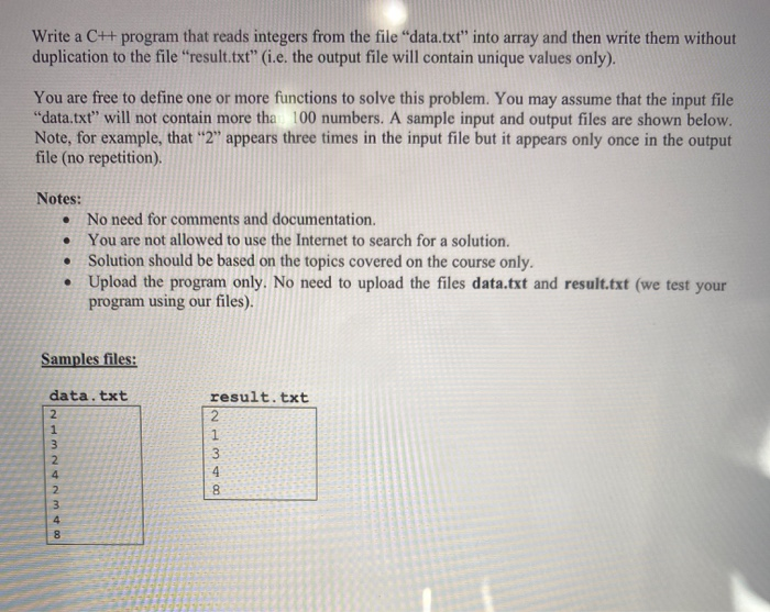 Solved Wrote C Program That Read Integers From The File