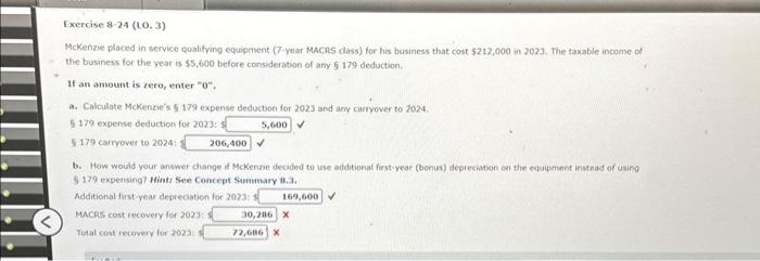 Solved McKenzie placed in service qualifying equipment | Chegg.com