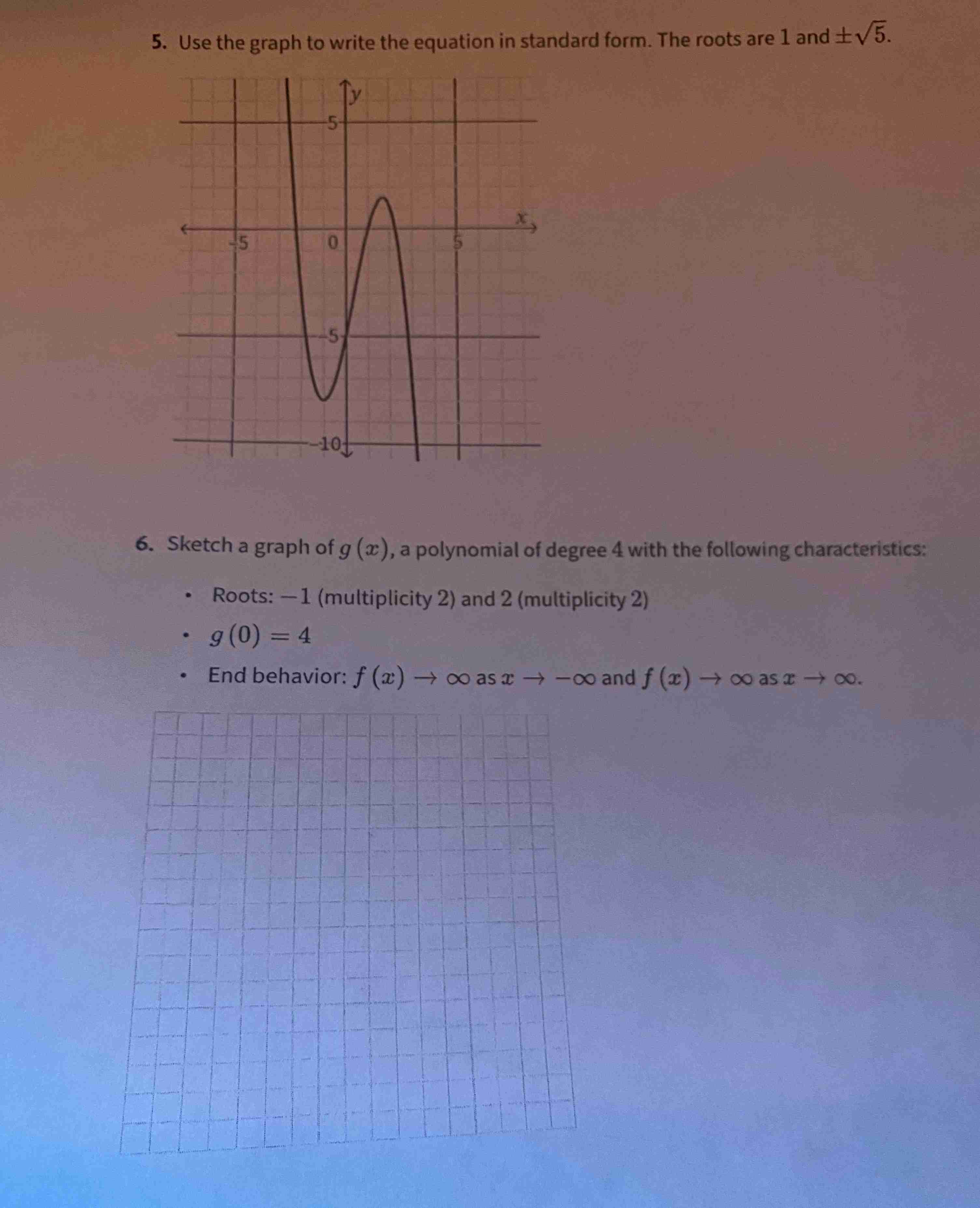 Solved Use the graph to write the equation in standard form. | Chegg.com