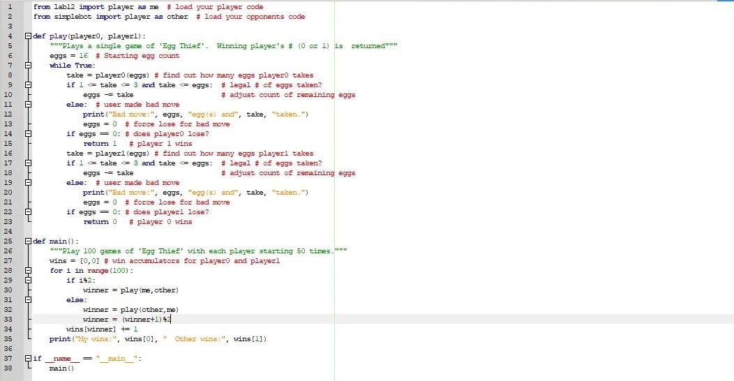 Solved Lab12 - Egg Thief In this lab you will be working to | Chegg.com