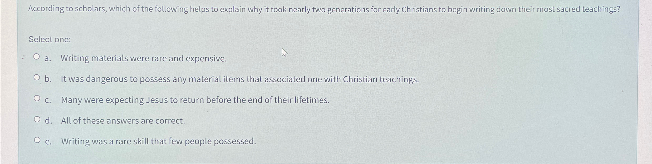 Solved According to scholars, which of the following helps | Chegg.com