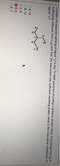 Solved Consider the expected splitting of signals in the 'H | Chegg.com