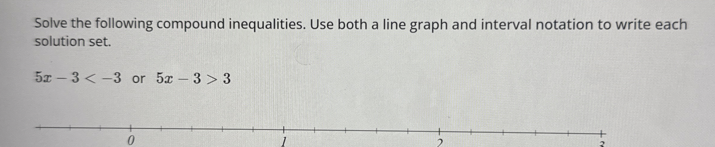 Solved Solve the following compound inequalities. Use both a | Chegg.com