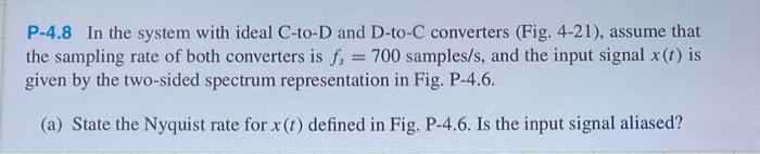 Solved P-4.8 In the system with ideal C-to-D and D-to-C | Chegg.com