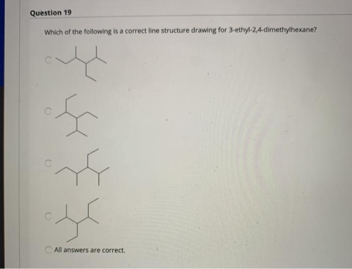 Solved Question 19 Which of the following is a correct line | Chegg.com