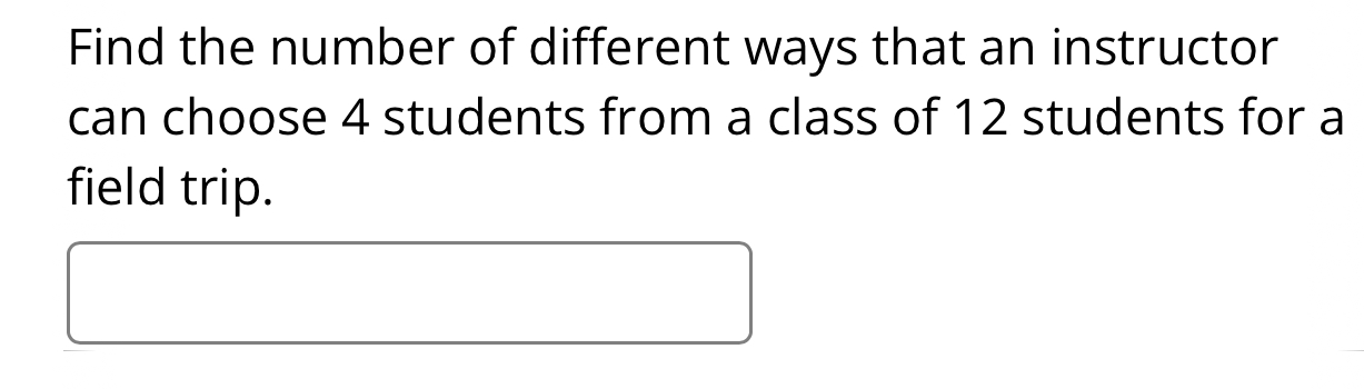 Solved Find the number of different ways that an instructor | Chegg.com