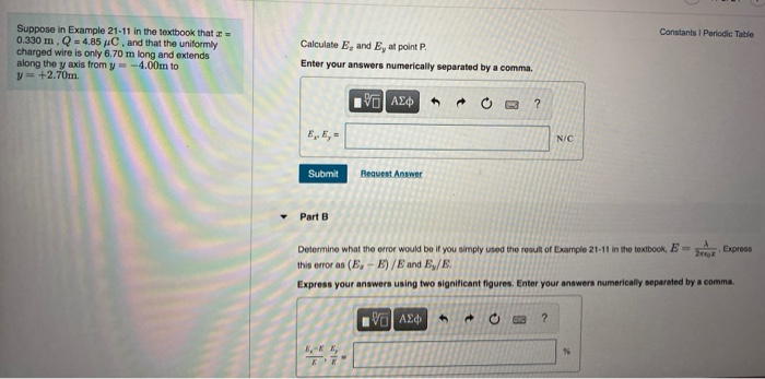 Solved Constants Periodic Table Suppose in Example 21-11 in | Chegg.com