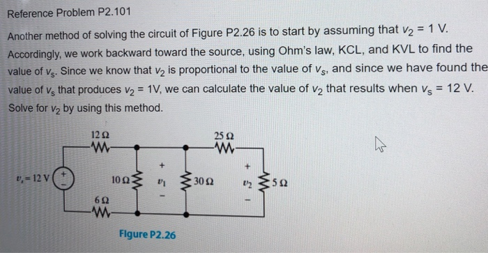 Solved Reference Problem P2.101 Another method of solving | Chegg.com