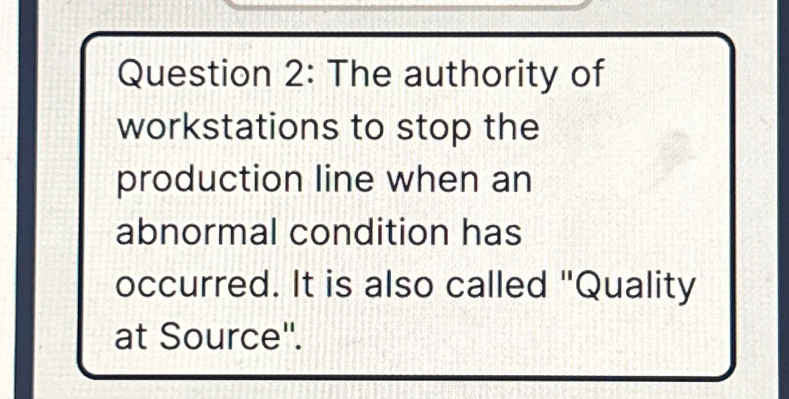 Solved Question 2: The authority of workstations to stop the | Chegg.com
