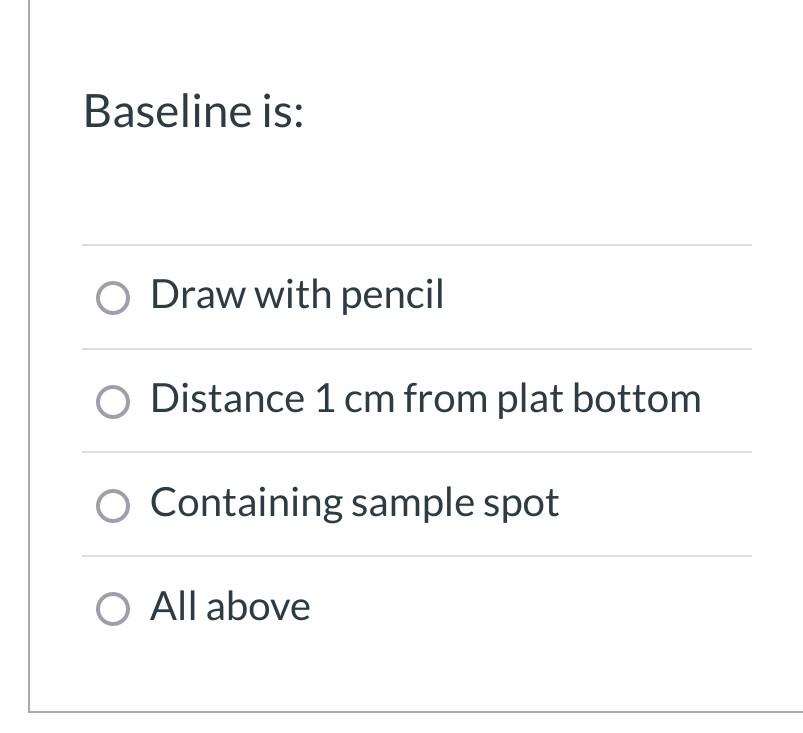 Solved Baseline is: Draw with pencil O Distance 1 cm from | Chegg.com