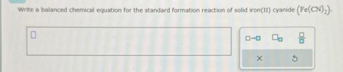 Solved Write a balanced chemical equation for the standard | Chegg.com