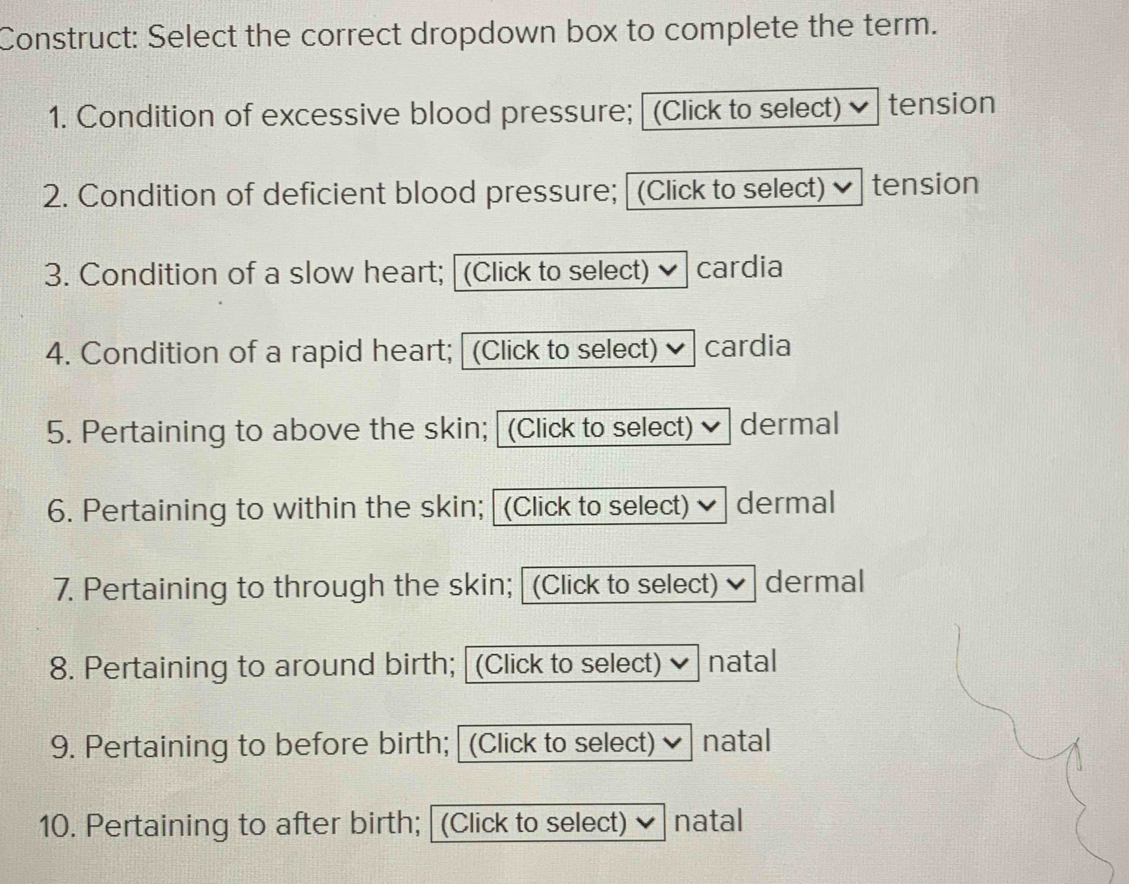 Solved Construct Select The Correct Dropdown Box To 3306