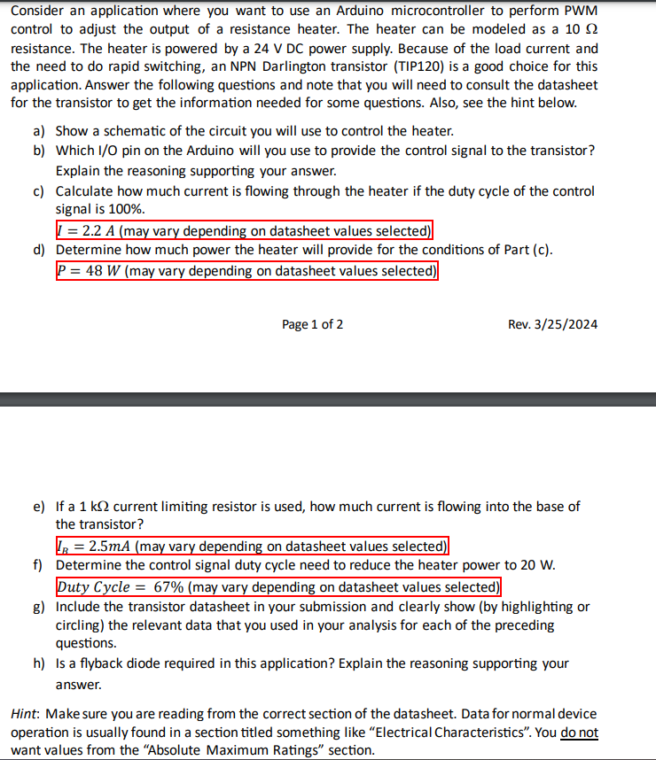 Consider an application where you want to use an | Chegg.com