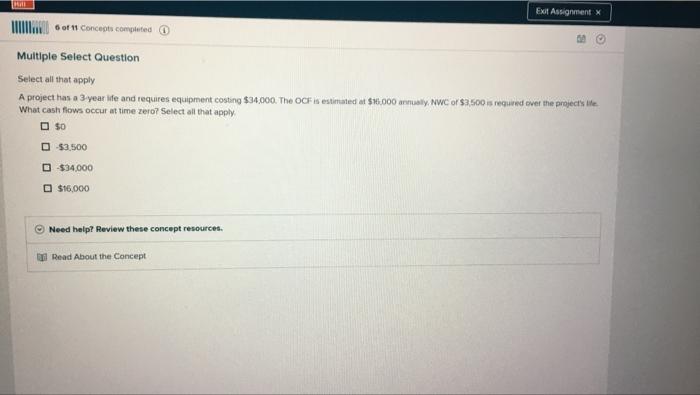 Solved DAME Exit Assignment x Multiple Select Question | Chegg.com