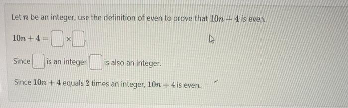 Solved Let N Be An Integer Use The Definition Of Even To