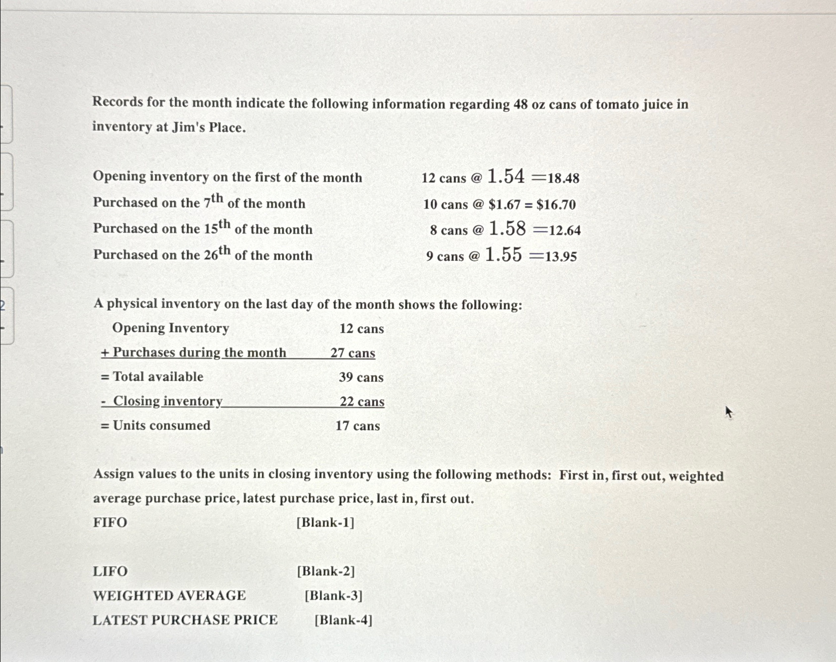Solved Records for the month indicate the following | Chegg.com