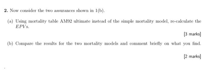 Solved 2. Now consider the two assurances shown in 1(b). (a) | Chegg.com
