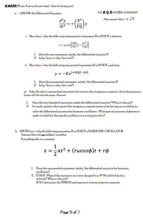Solved IIMATH(25 ﻿pts: 4 ﻿pts each part total; +1pts for | Chegg.com