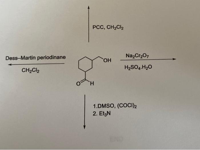 Solved PCC, CH2Cl2 Dess-Martin periodinane Na2Cr2O7 ОН | Chegg.com
