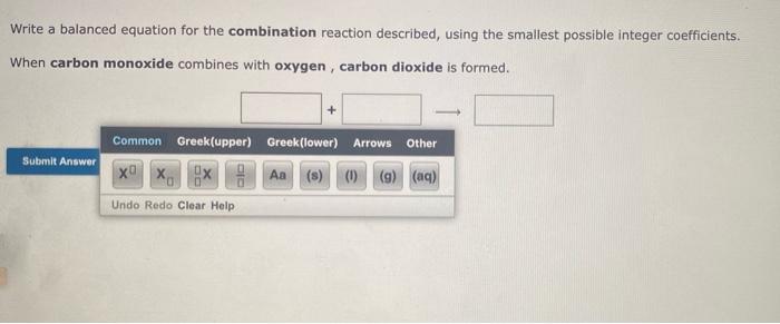 Solved Write a balanced equation for the combination | Chegg.com