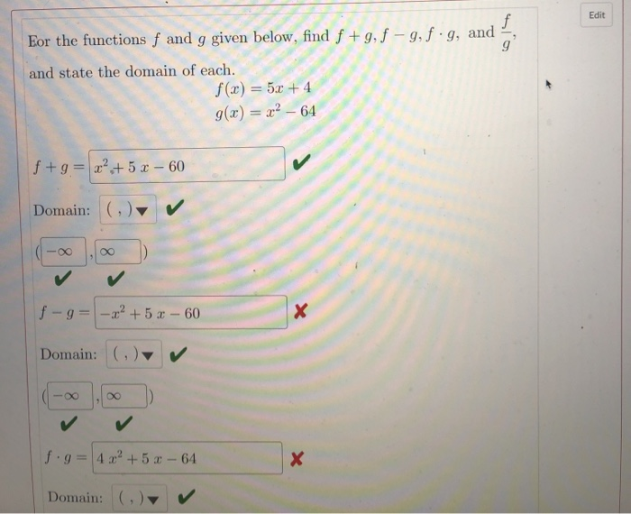 Solved Given the functions f and g, evaluate f (g (1)) and | Chegg.com