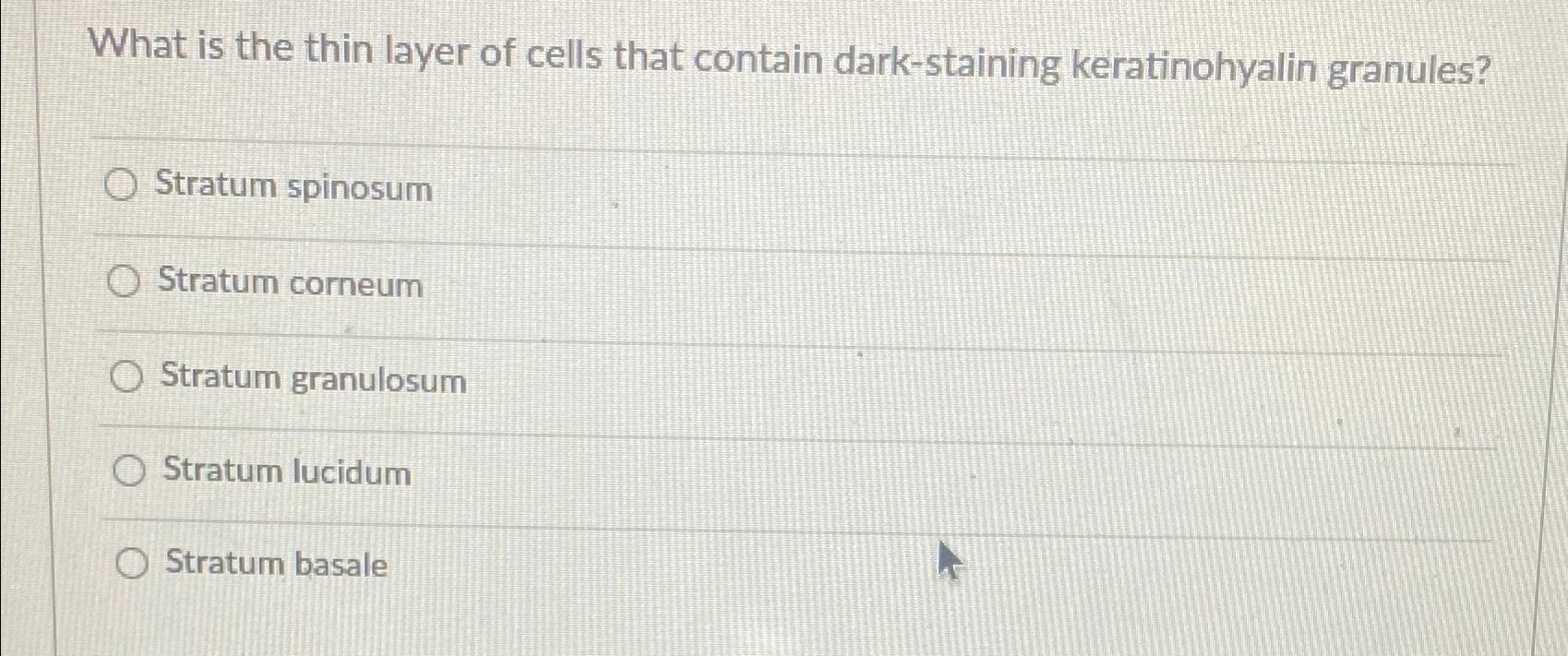 Solved What is the thin layer of cells that contain | Chegg.com