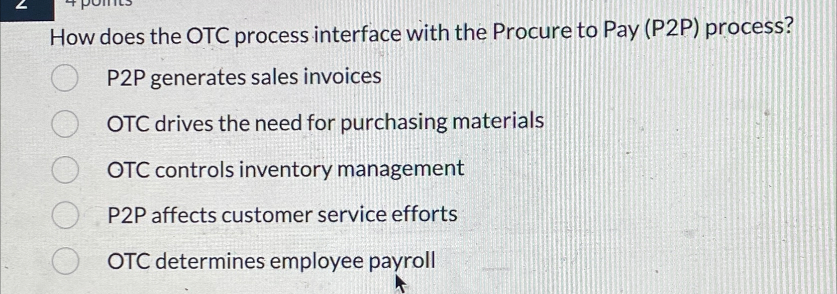 Solved How does the OTC process interface with the Procure | Chegg.com