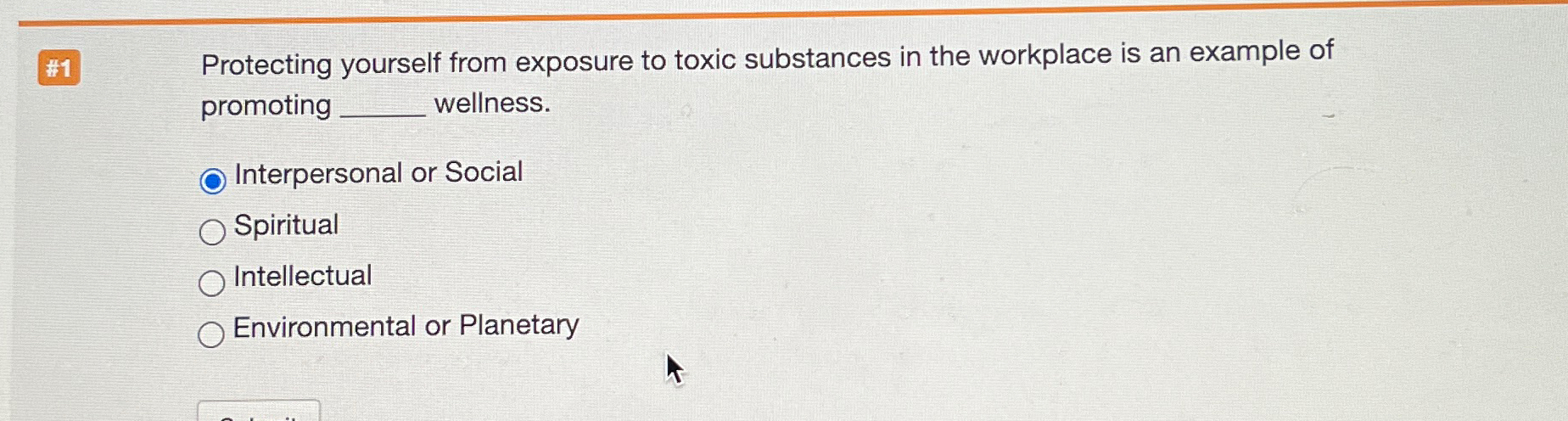 Solved #1 ﻿Protecting yourself from exposure to toxic | Chegg.com