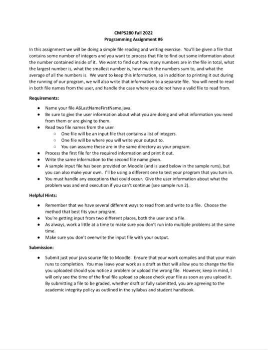Solved CMP5280 Fall 2022 Programming Assignment #6 In this | Chegg.com