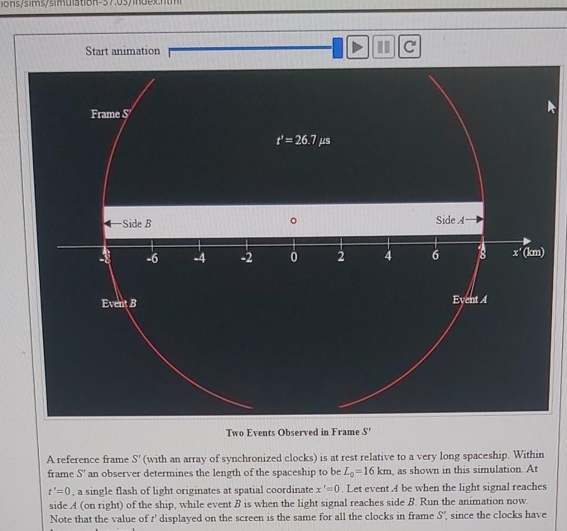 Solved A reference frame S′ (with an array of synchronized | Chegg.com