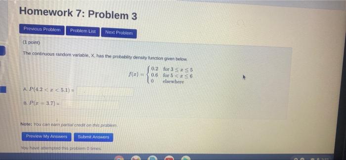 Solved Homework 7 Problem 3 Previous Problem Problem List 1675