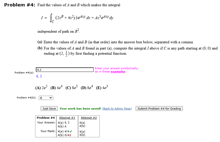 Solved Problem #4: Find the values of ﻿A and B ﻿which makes | Chegg.com