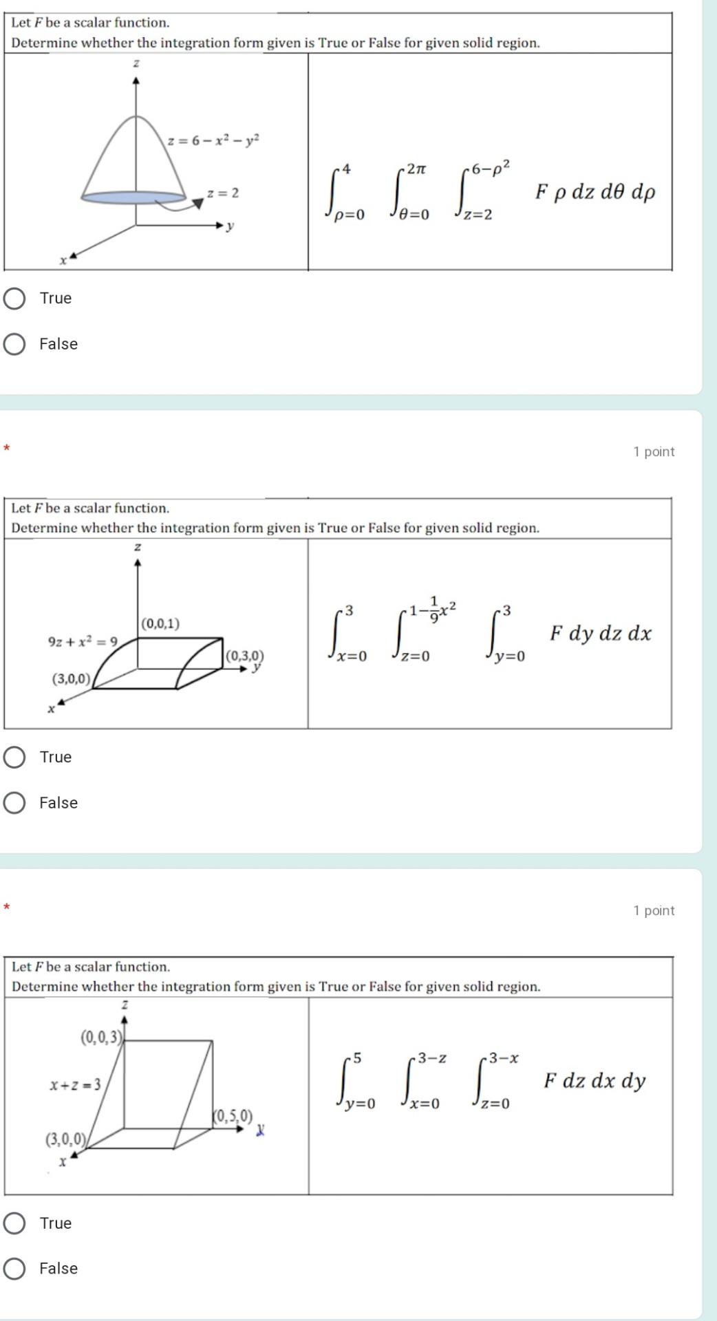 Solved Let F be a scalar function. Determine whether the | Chegg.com