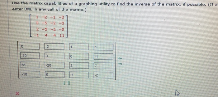 Solved Use the matrix capabilities of a graphing utility to | Chegg.com