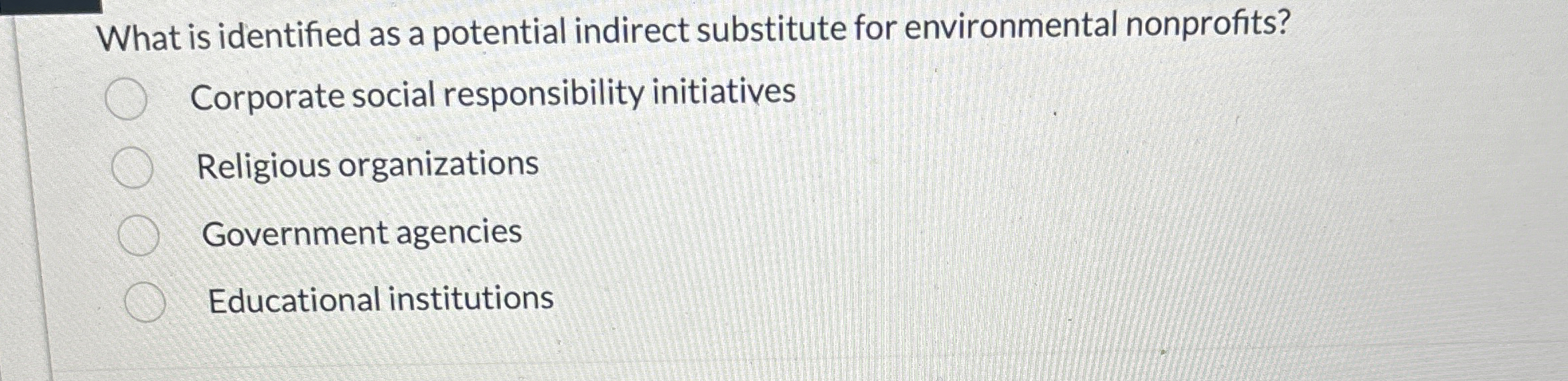 Solved What is identified as a potential indirect substitute | Chegg.com