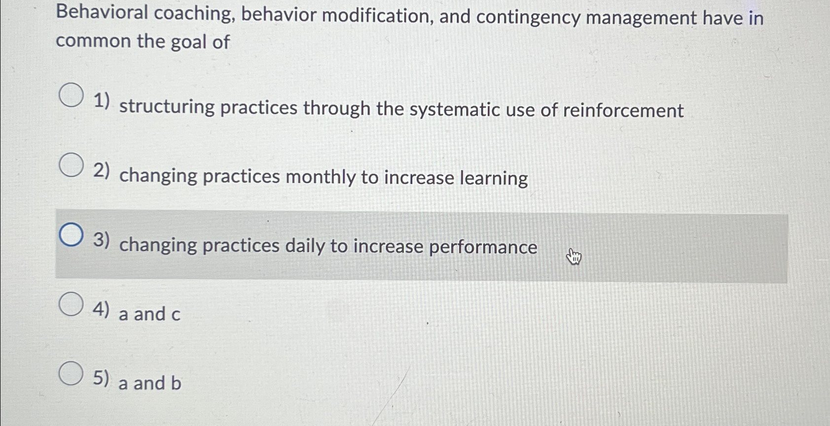 Solved Behavioral coaching, behavior modification, and | Chegg.com