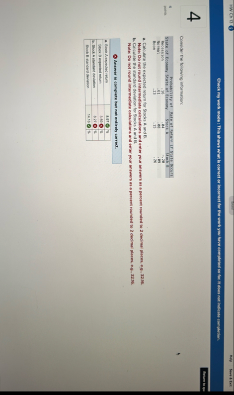 Solved HW Ch 13 (i)STordHelpSave 8 ﻿EnitCheck my work mode : | Chegg.com