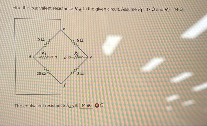 Solved Find the equivalent resistance Rab in the given | Chegg.com
