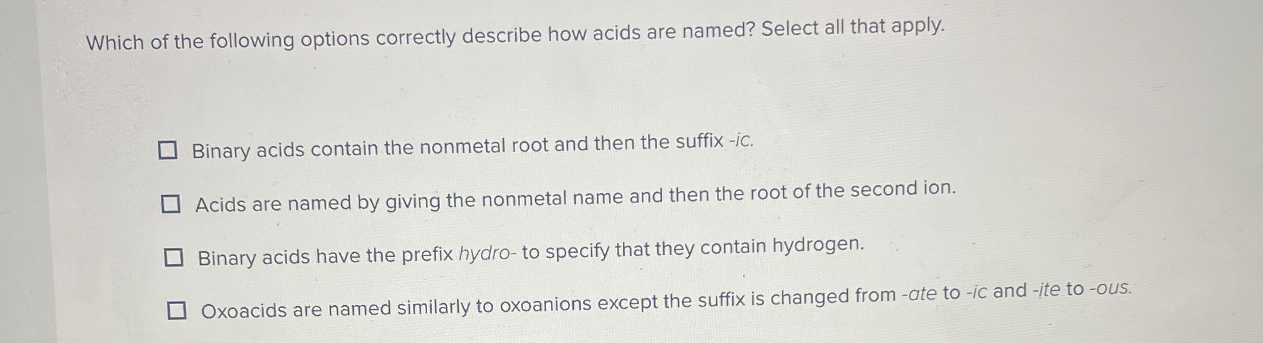 Which of the following options correctly describe how | Chegg.com