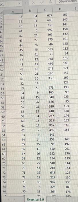 Solved The accompanying data file contains three numerical | Chegg.com