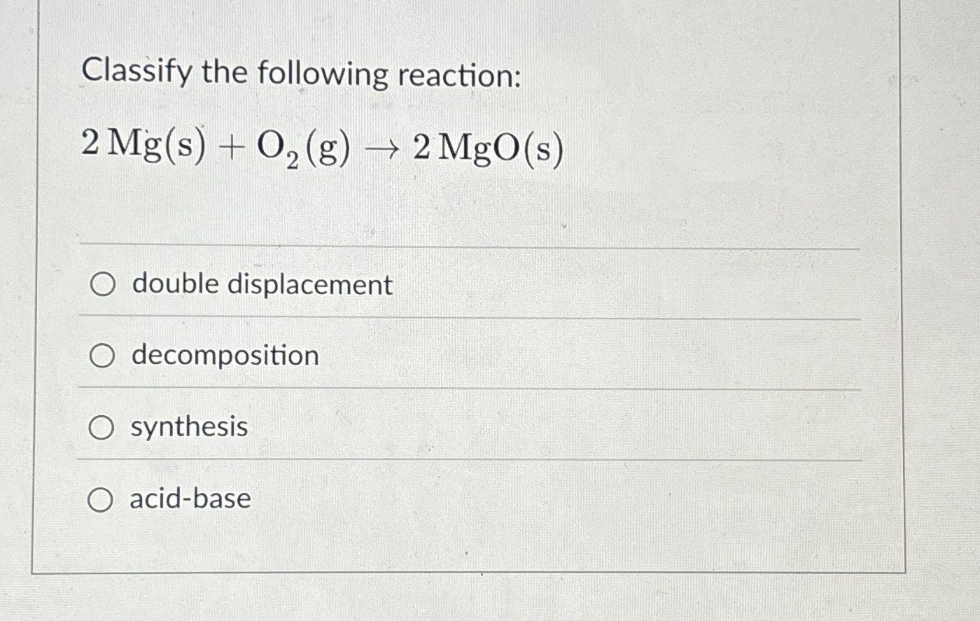 Solved Classify the following | Chegg.com