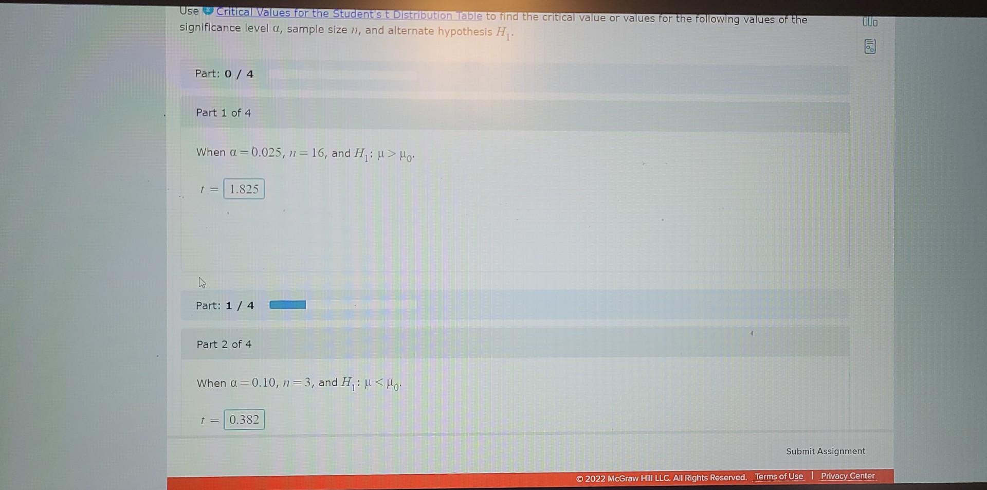 Solved Use \& Critical Values for the Student's t | Chegg.com