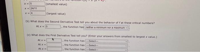 Solved (smallest value) (largest value) (b) What does the | Chegg.com